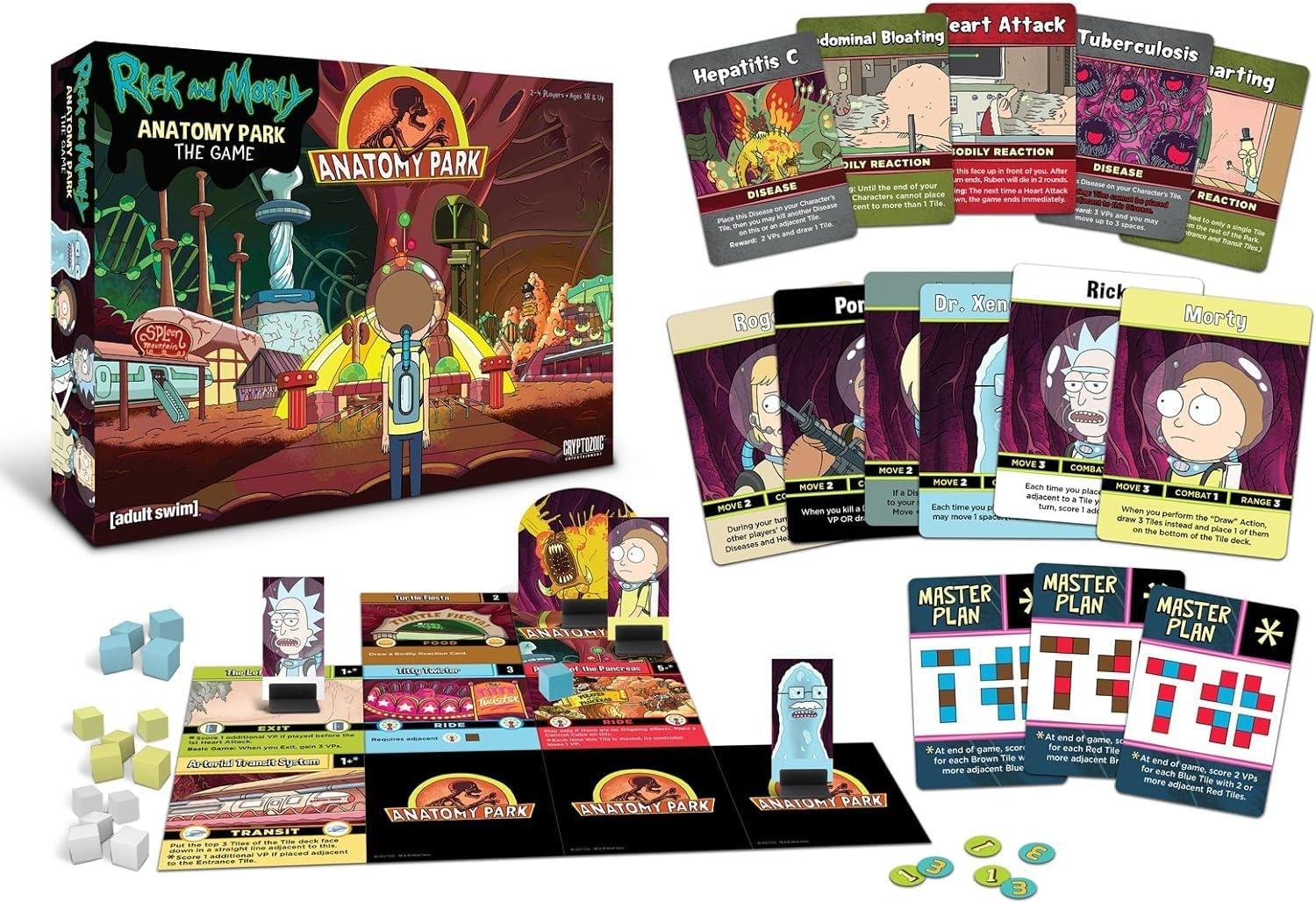 Cryptozoic Entertainment Rick and Morty Anatomy Park Game, 180 months to 1188 months
