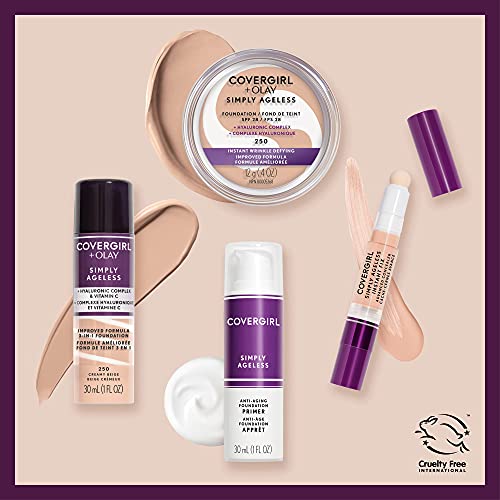 CoverGirl Face Products CoverGirl & Olay Simply Ageless Foundation, Medium Light 235, 0.40-Ounce Package