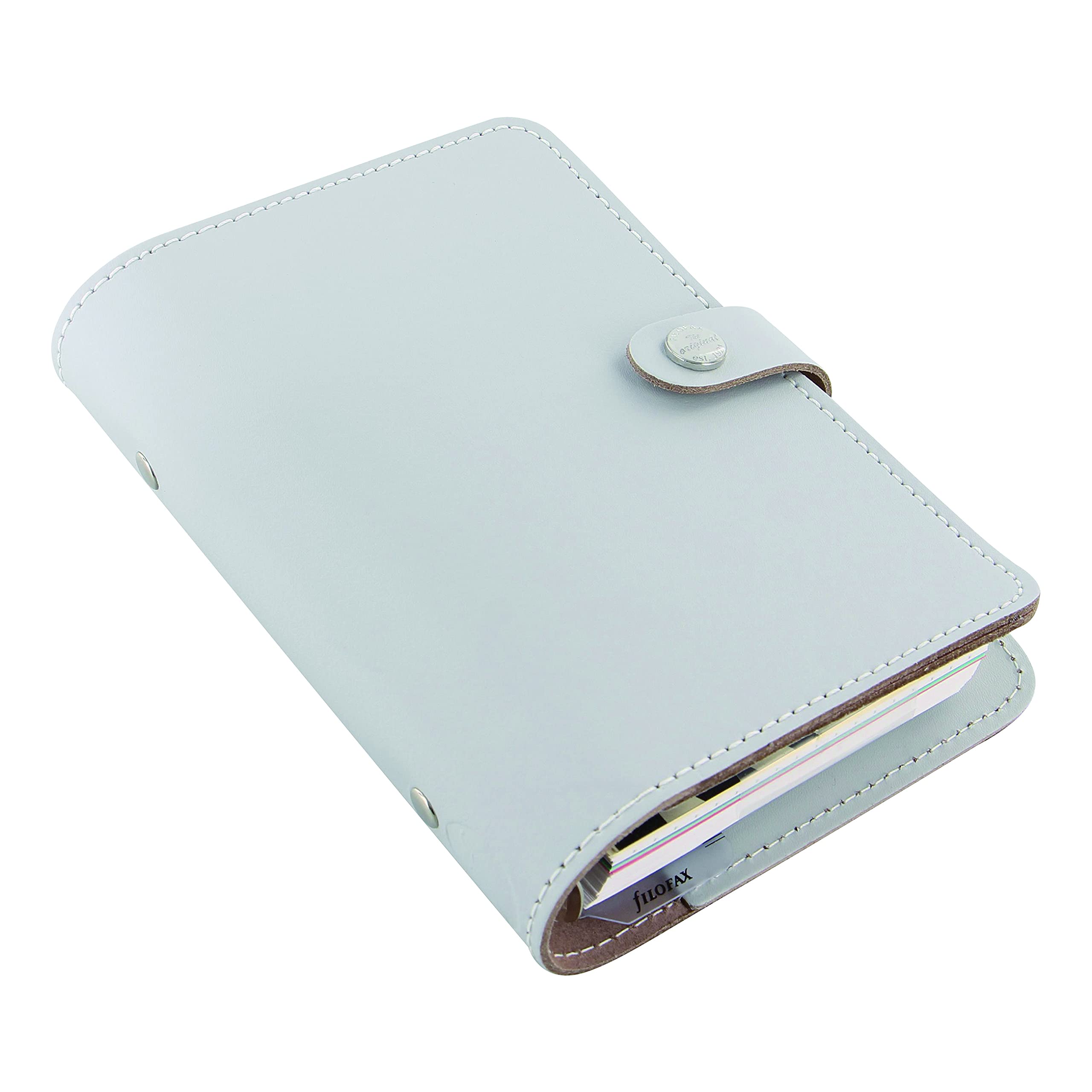 Filofax The Original Organizer, Personal Size, Stone - Leather, Six Rings, Week-to-View Calendar Diary, Multilingual, 2022 (C026069-22)