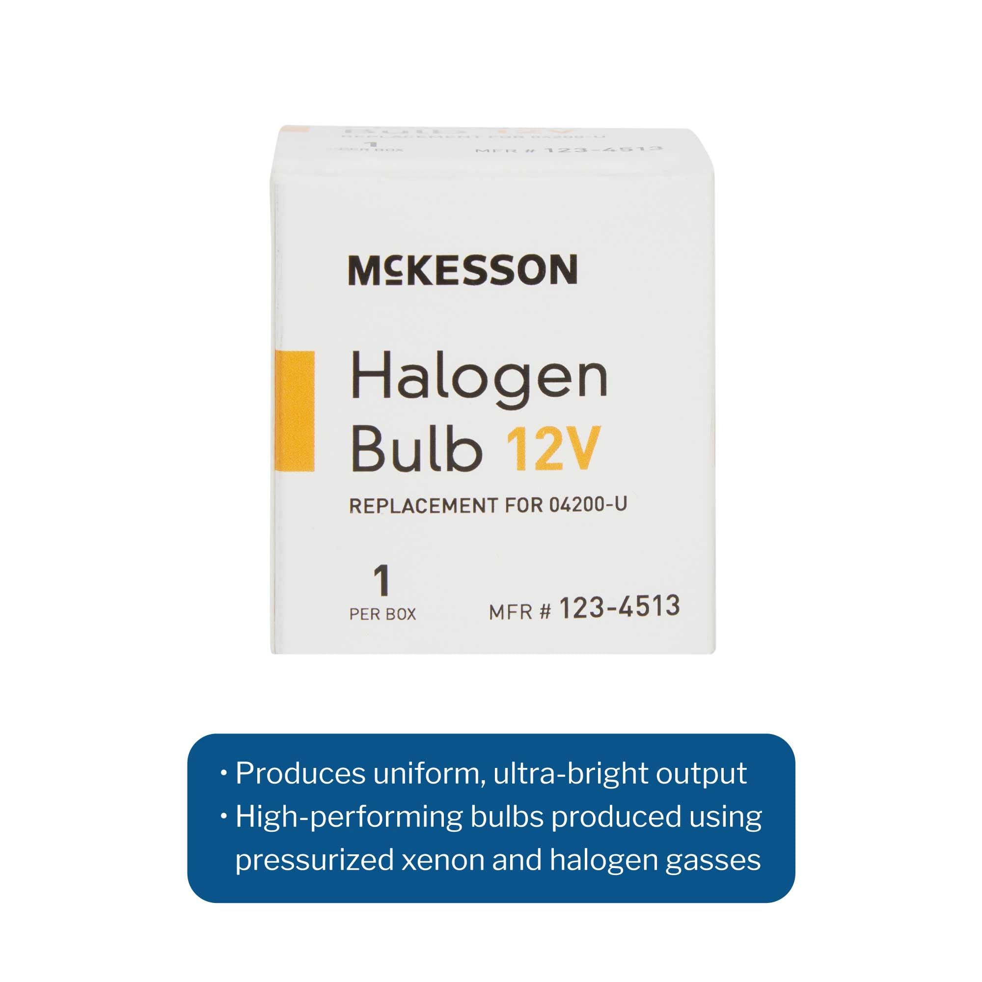 McKesson Halogen Lamp Bulbs - Fits Exam Lamps and Otoscopes - 12 Volts, 35 Watts, 1 Count, 1 Pack