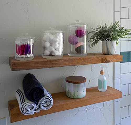 Premium Quality Clear Acrylic Plastic Apothecary Jars with Lids for Bathroom & Kitchen Organization – Containers are Elegant Durable Organizers Great for Q-Tip Cotton Swabs, Food & Candy Storage – BPA -Free – Set of 3 Sizes - 15, 35 & 45 oz