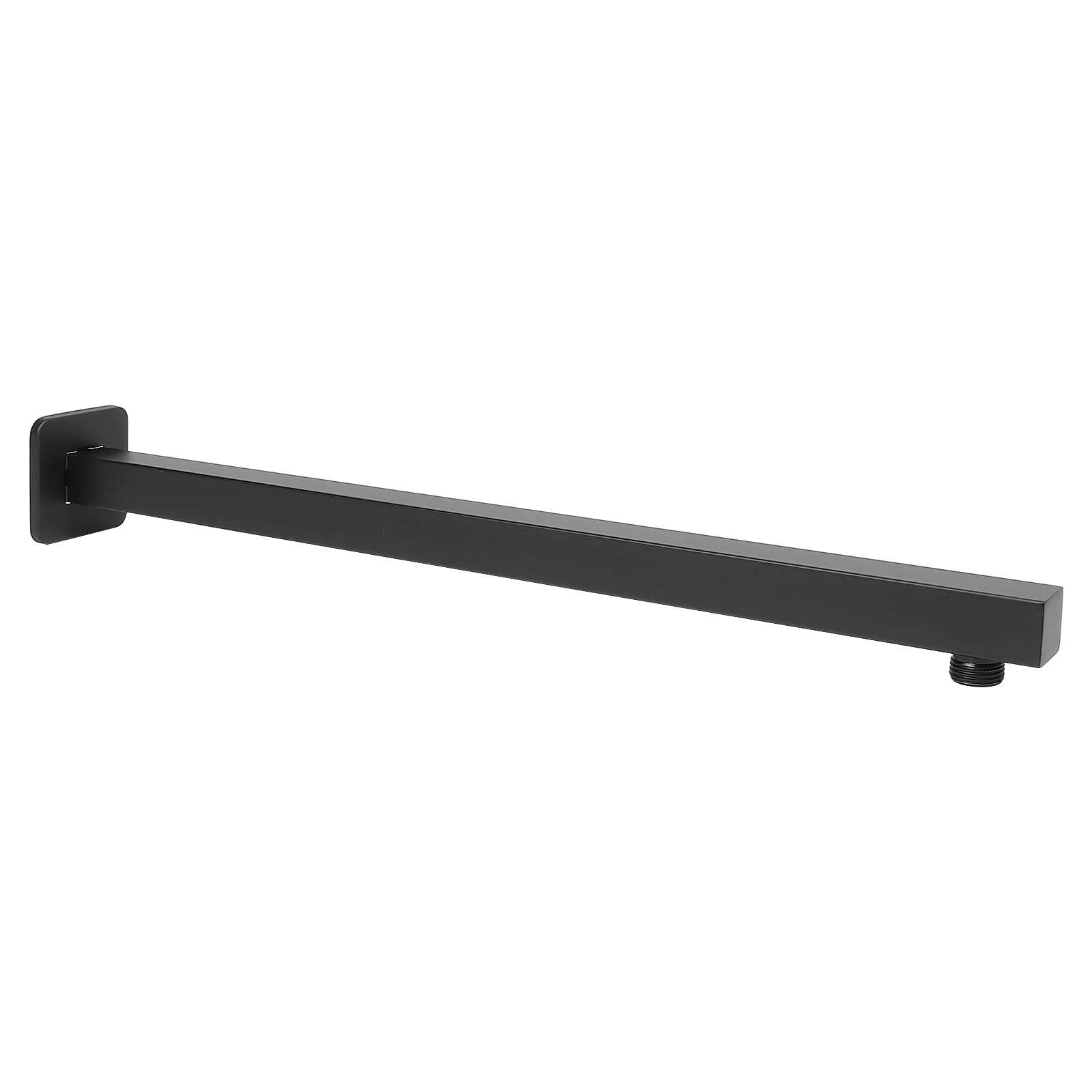 HarJue Shower Arm, Rain Shower Head Extension Extender, With Flange and Teflon Tape, Made of Thicken Stainless Steel for Bathroom Rainfall Showerhead (20 Inch, Matte Black)