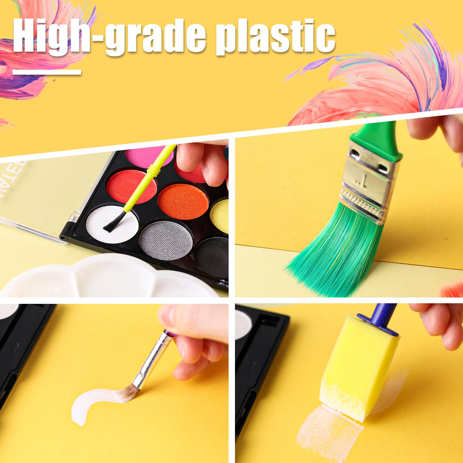 MCPINKY 40PCS Paint Brushes for Kids, Toddler Paintbrushes All Purpose Paint Brushes for Washable Paint Acrylic Paint