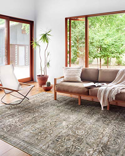 Loloi II Layla Collection LAY-13 Antique/Moss, Traditional 2'-6" x 7'-6" Runner