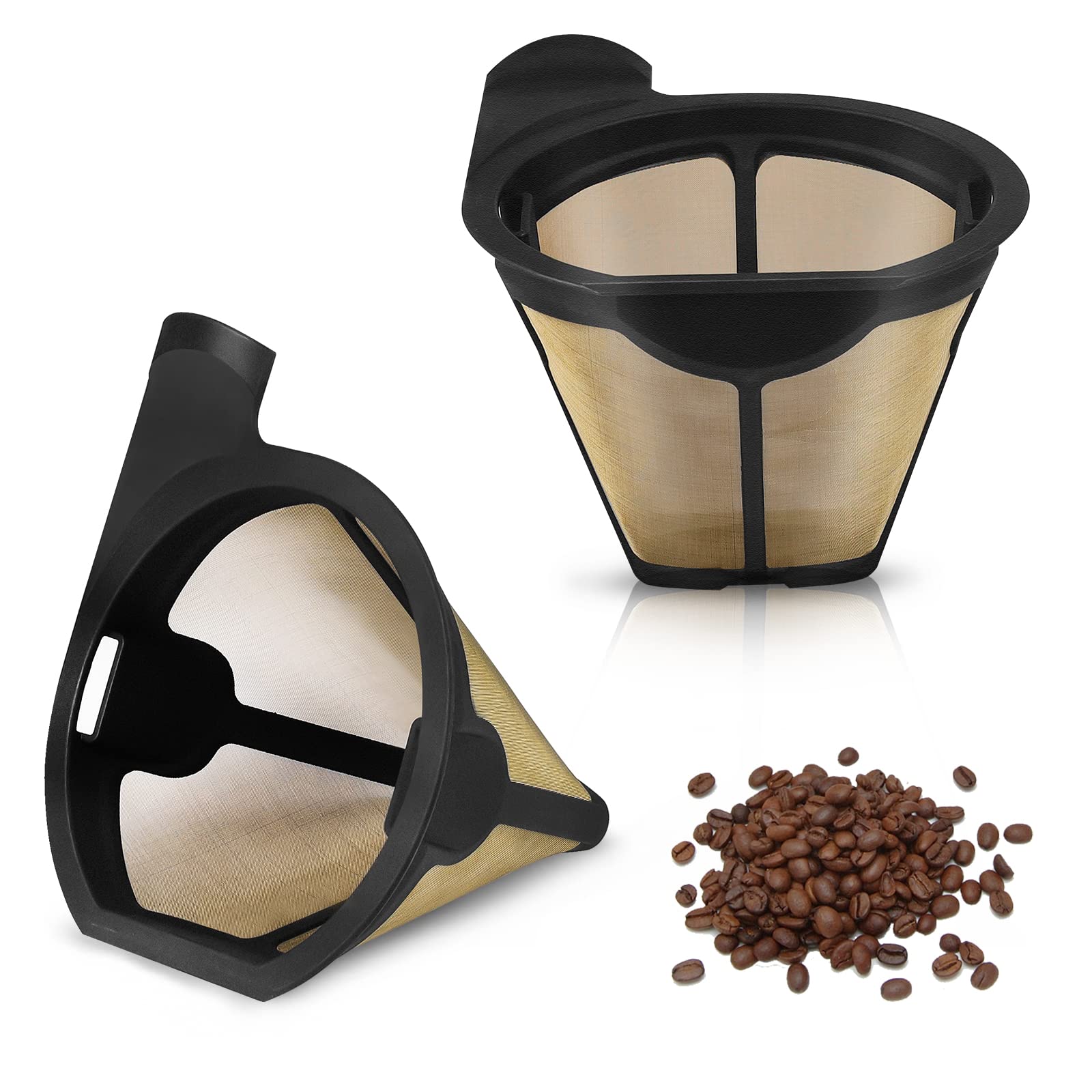 CUUKSHKN Reusable Coffee Filters, Replacement Coffee Filters, for Ninja Coffee Maker Filter and Brewers, Permanent Filter Compatible with CF09X Series Models (2 Pack)