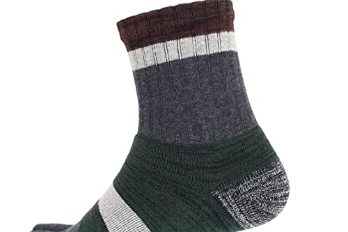 Finger Mens Toe Socks Cotton No Show Crew Athletic Five Socks 5 Pairs (DarkGray (5 Pairs)-92CB, US Men 7-9.5)