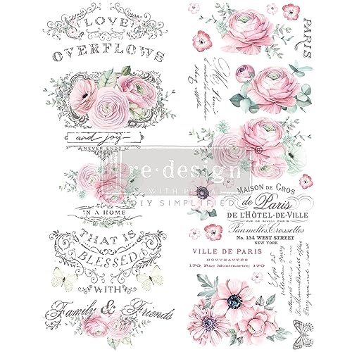 Prima Marketing Redesign Decor Transfers, Overflowing Love