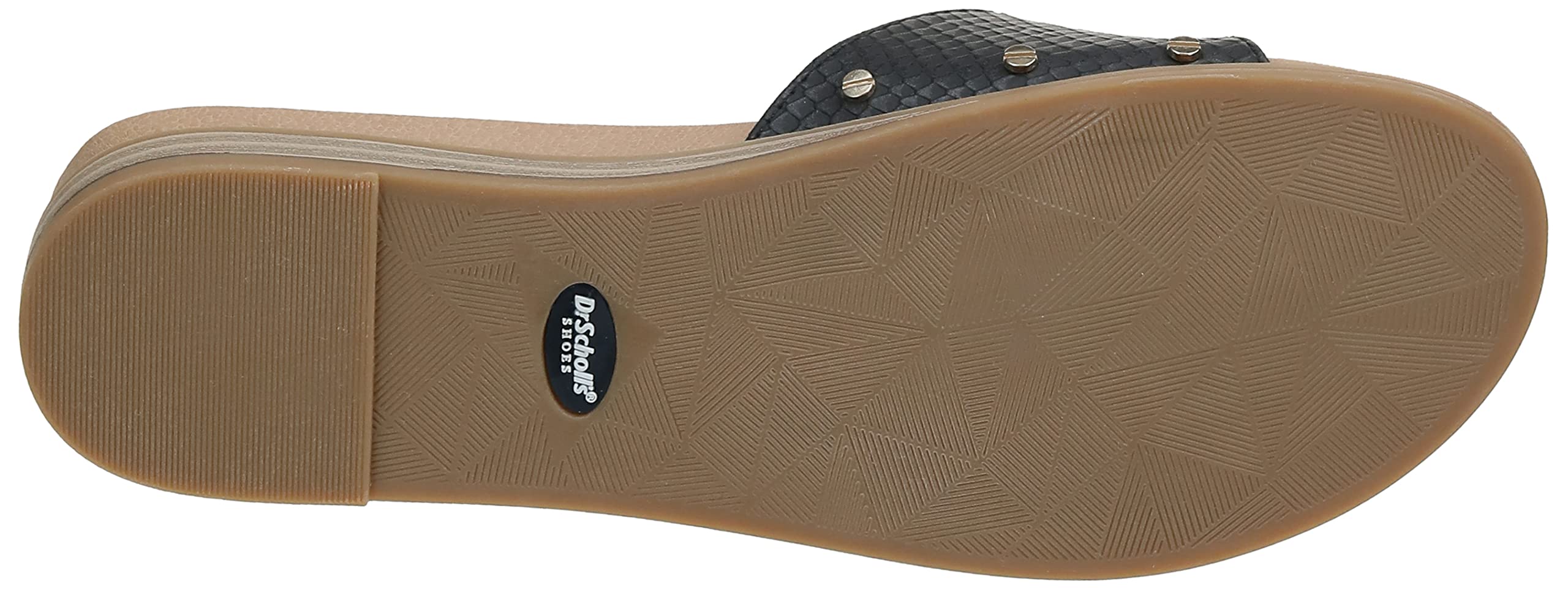 Dr. Scholl's Shoes Women's Originalist Slide Flat Sandal,Black Sunset Snake Print,8.5