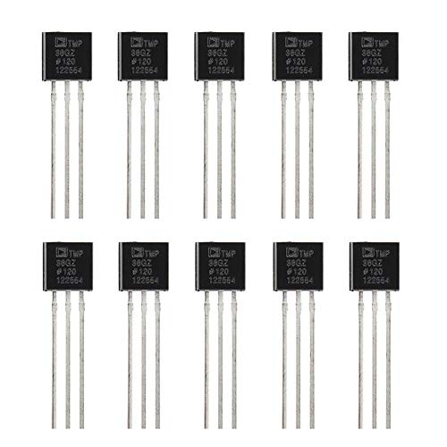 diymore 10PCS TMP36GT9 TMP36 3-Pin Temperature Sensor Precision Linear Analog Output