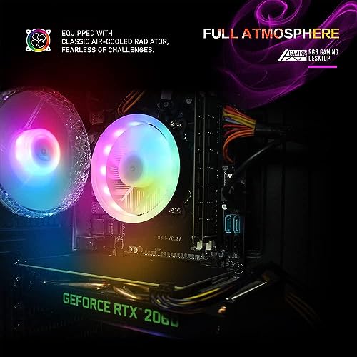STGAubron Gaming Desktop PC Computer,Intel Core I7 3.4 GHz up to 3.9 GHz,GeForce RTX 2060 6G GDDR6,16G RAM,512G SSD,WiFi,BT 5.0,RGB Fanx6,RGB Keyboard&Mouse,RGB Mouse Pad,RGB BT Sound Bar,W10H64