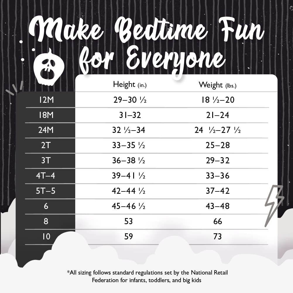 Disney Boys' The Nightmare Before Christmas 2-Piece Snug-Fit Cotton Pajamas Set, BEWARE JACK, 6