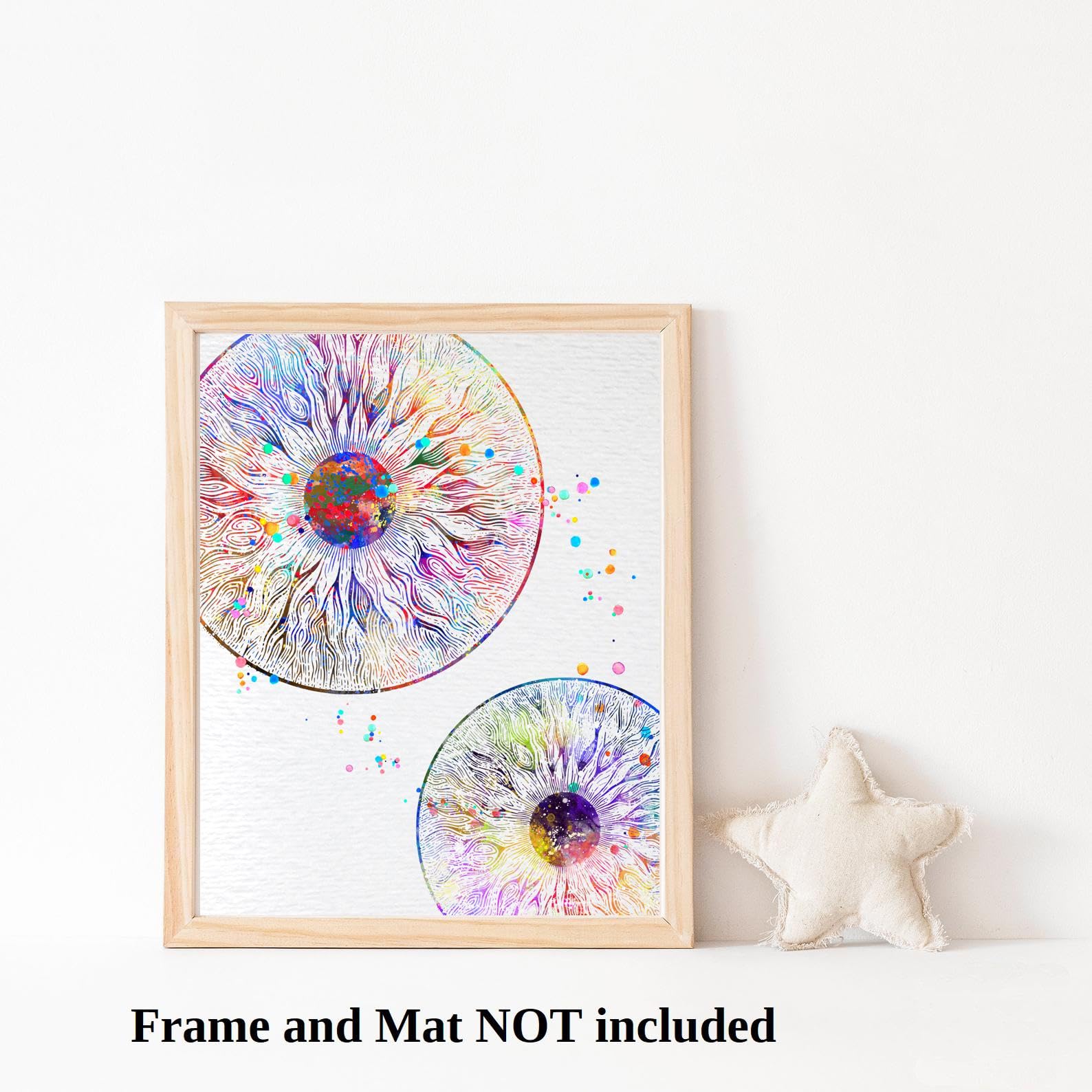 Dignovel Studios 11X14 Unframed Iris Human Eye Blood Vessels Ophthalmology Clinic Watercolor Art Print Poster Housewarming Wall Giclee Office Home Decor DN535