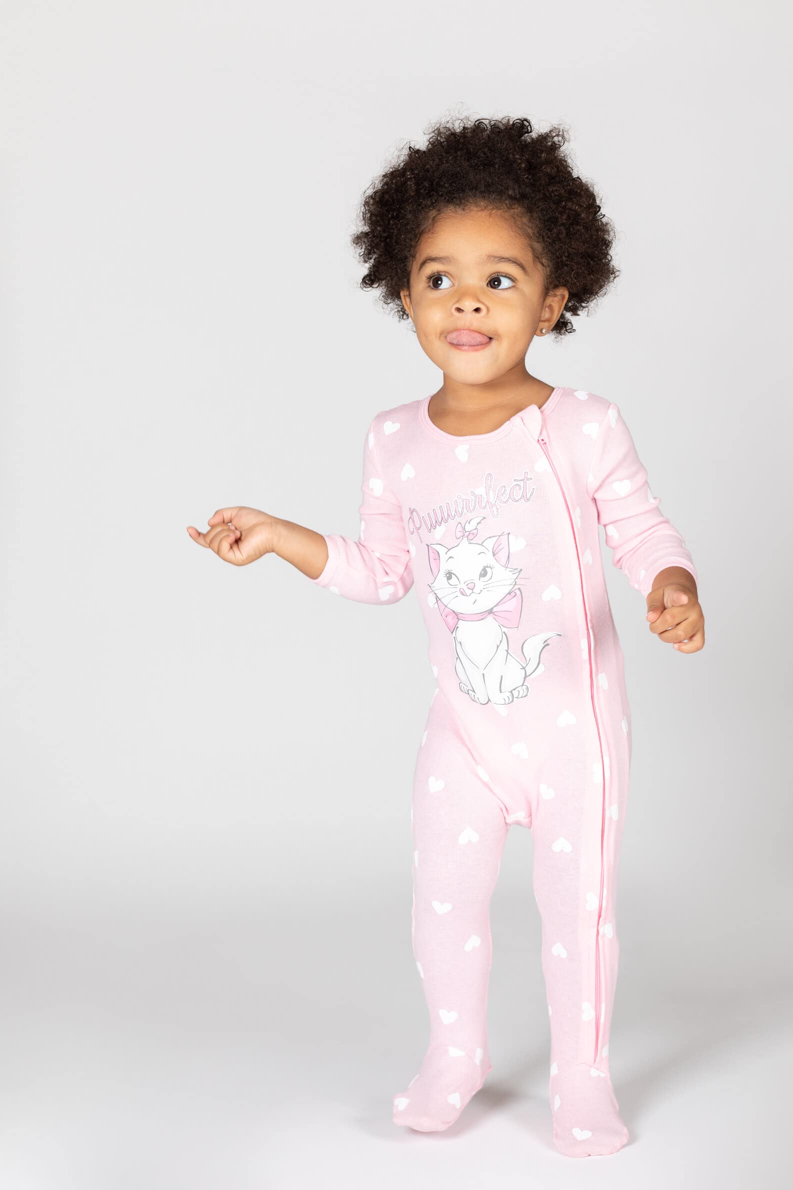 Disney Classics Aristocats 101 Dalmatians Bambi Baby Girls 3 Pack Footed Sleep N' Play Coverall 18 Months
