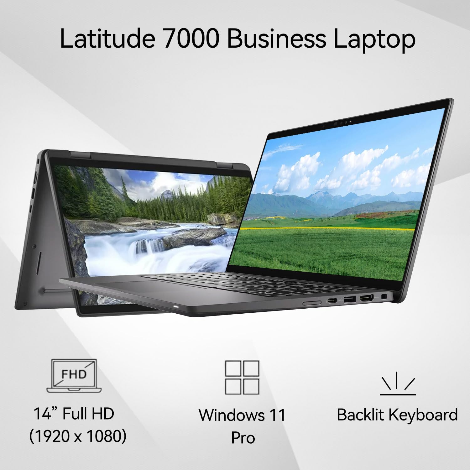Dell Latitude 7000 Series 7430 Business Laptop, 14" FHD Touchscreen, 12th Gen Intel 10 Core i7-1265U, 128GB RAM, 8GB SSD, FP Reader, Backlit KB, SD Card Reader, HDMI, Wi-Fi 6, Windows 11 Pro, Grey