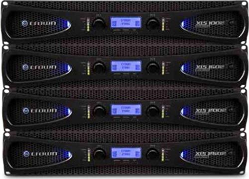 Crown Two-Channel, 525W @ 4Ω Power Amplifier, Black with Gold, 525-Watts (XLS1502)