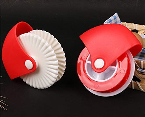 HYG Pastry Wheel Decorator and Cutter Beautiful Pie Crust, Plastic Pastry Pie Decoration Cutter Wheel Roller, Lattice Cutter Pastry Tool for Beautiful Pie Crust or Ravioli Pasta