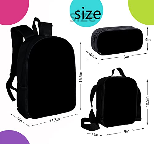 Lepmbt Unisex Backpack Anime Bag 3d Printing Backpacks Casual Daypacks 3 Piece Backpack Set 1-One Size