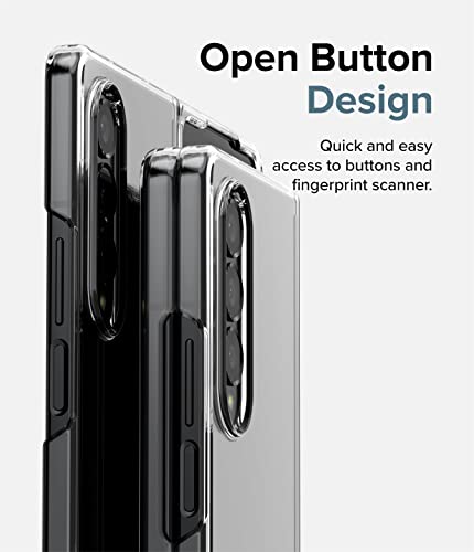 Ringke Slim [Anti-Yellowing Material] Compatible with Samsung Galaxy Z Fold 4 5G Case (2022) for Minimalist Yet Sturdy, Solid Sleek Transparent Cover with Non-Slip Pad for Galaxy Z Fold4 - Clear