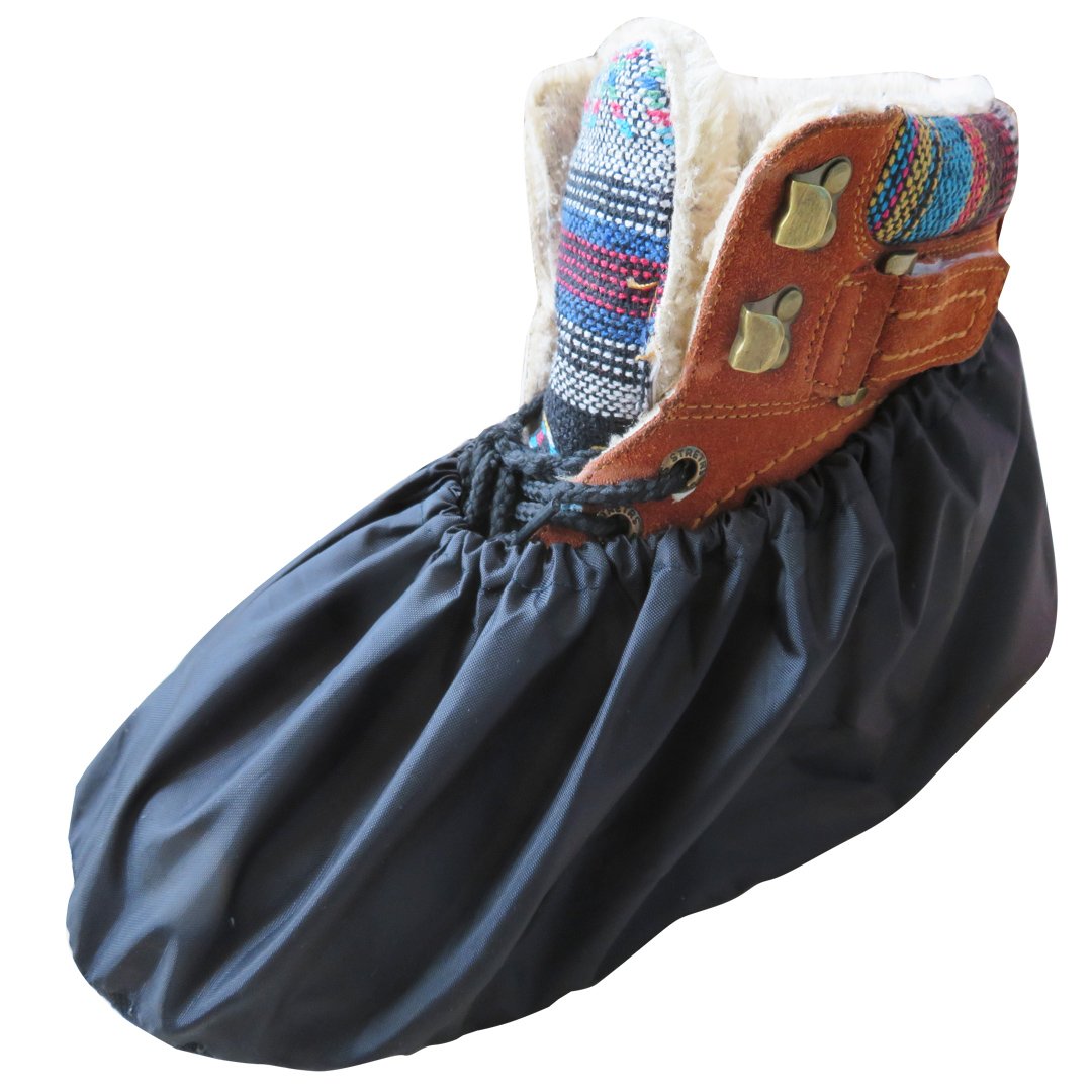 DearyHome Washable Reusable Shoe Boot Covers - Non-Slip, Water-Resistant (2 Pairs, Extra Large) for Contractors & Households - Keep Carpets, Floors, and Rooms Clean