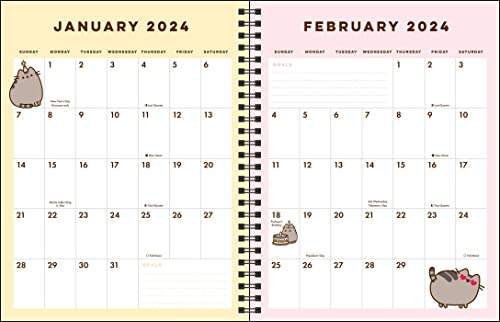 Pusheen 16-Month 2023-2024 Weekly/Monthly Planner Calendar