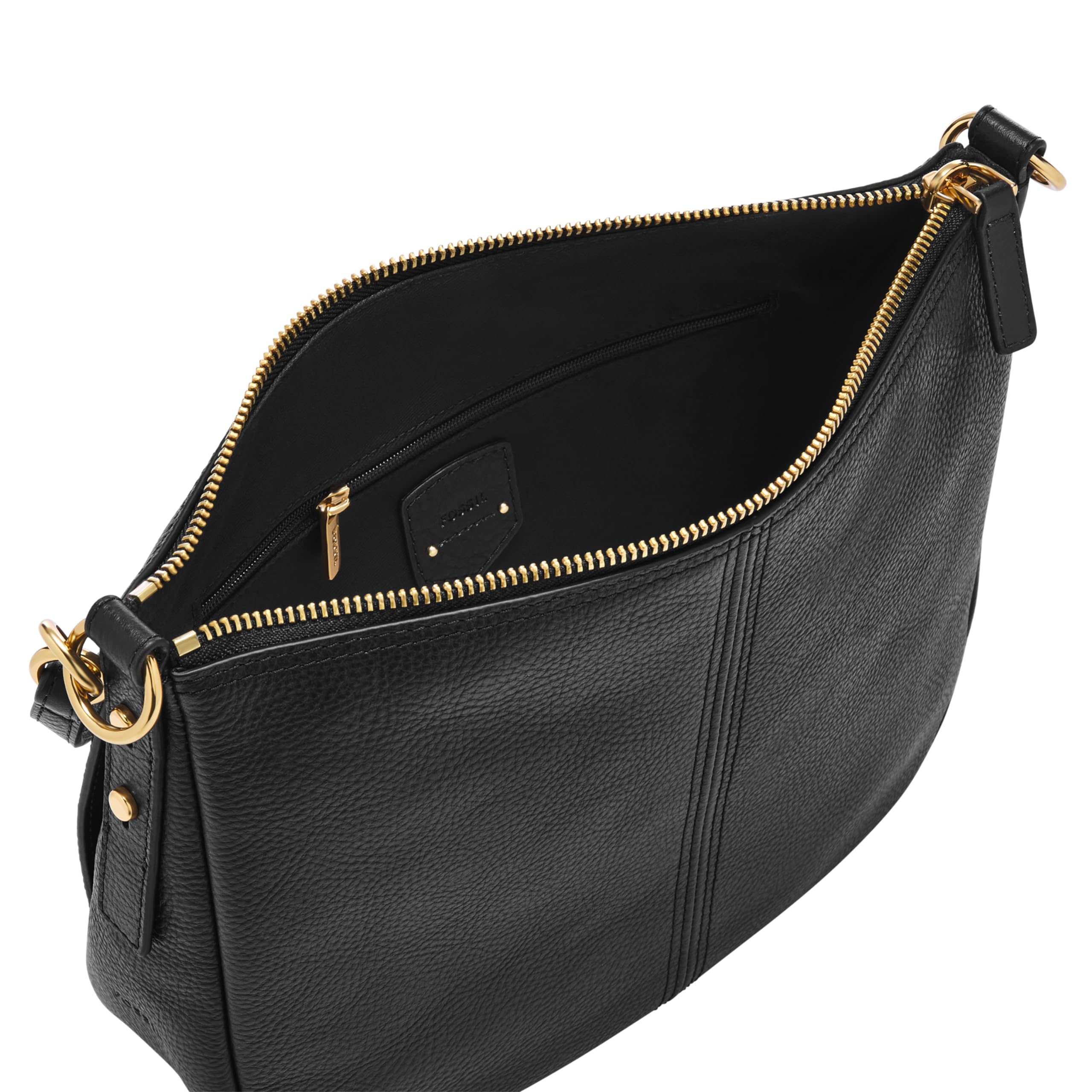 Fossil Women's Jolie Leather Crossbody Purse Handbag, Espresso (Model: ZB1769206)