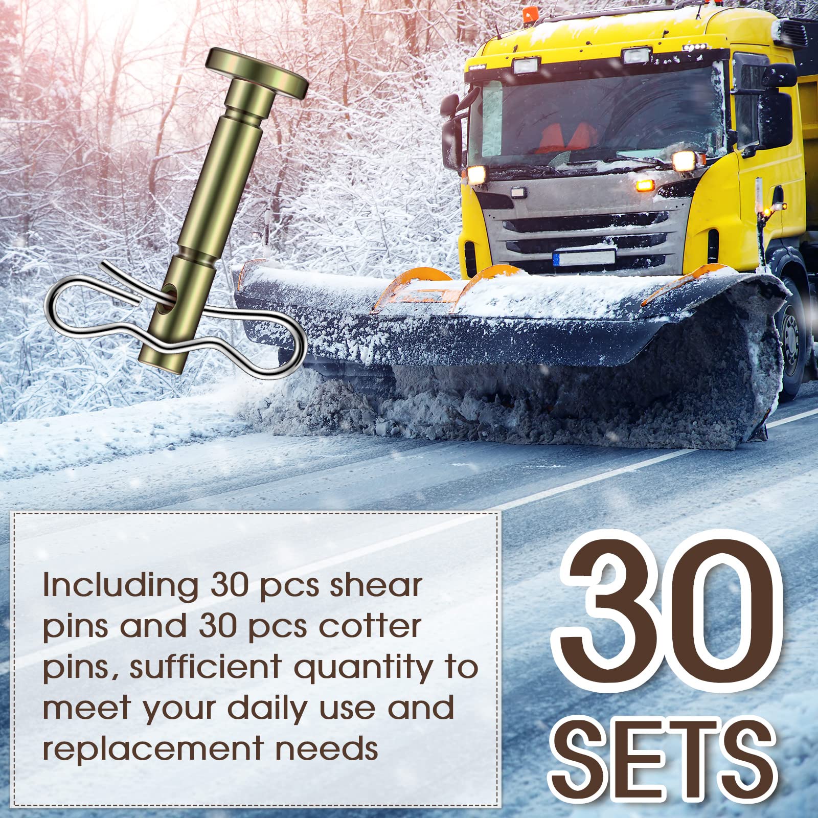 Lasnten Shear Pin and Cotter Pin Kit Snow Blower Shear Pin 738-04124A and 714-04040 for Snow Blower (30)