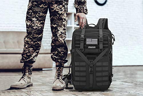 MOSISO 50L Tactical Backpack, Large Men 3 Day Assault Rucksack Military Daypack,Black