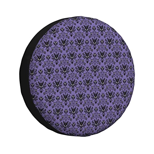Haunted Mansion Spare Tire Cover Wheel Protectors Cover Weatherproof Sun Protection Tyre Covers,14" 15" 16" 17"