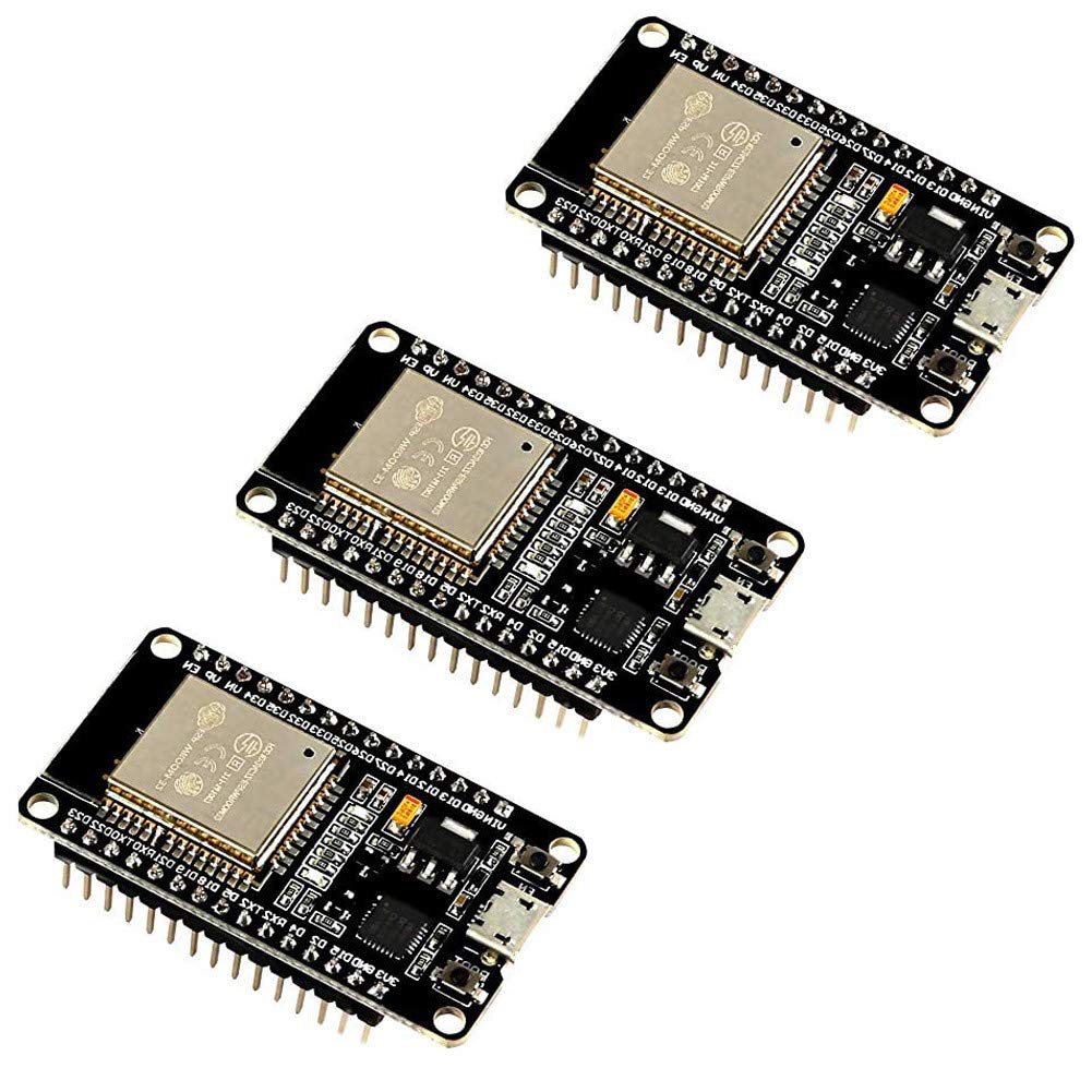 D-FLIFE 3pcs ESP32 ESP-32S Development Board 2.4GHz Dual-Mode WiFi Bluetooth Dual Cores Microcontroller Processor Integrated with ESP32s Antenna RF AMP Filter AP STA for Arduino IDE (Welding)
