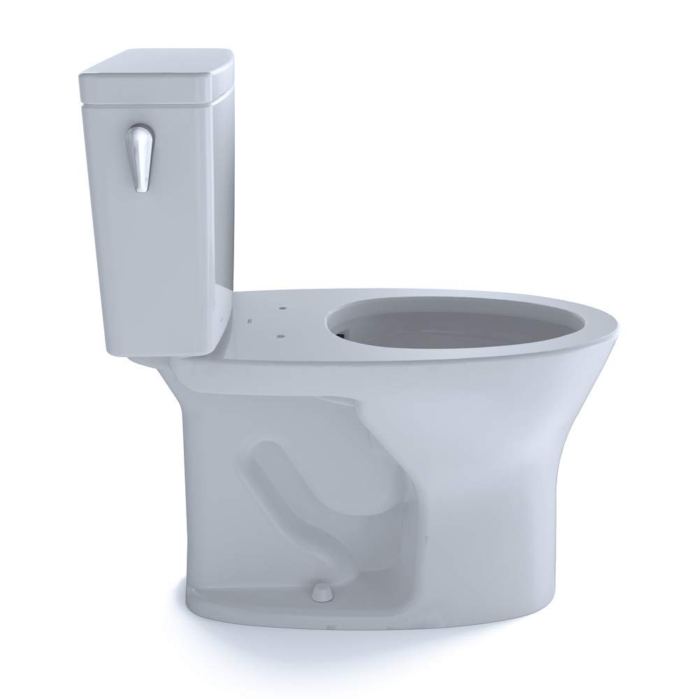 TOTO CST746CEMFG#01 Drake Two-Piece Elongated Dual Flush 1.28 and 0.8 GPF Universal Height DYNAMAX TORNADO FLUSH Toilet with CEFIONTECT, Cotton White