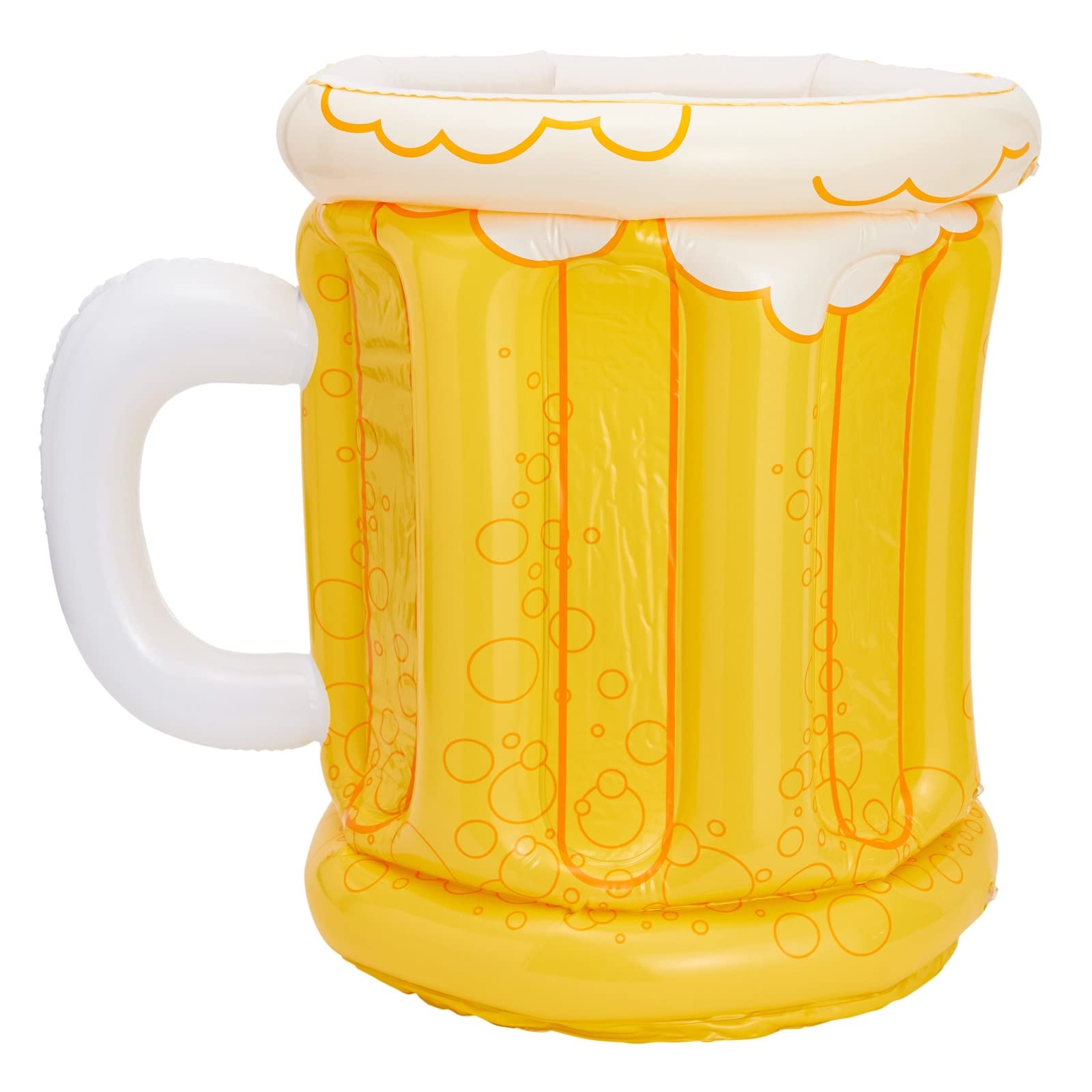 Inflatable Beer Mug Cooler for Pool Party Supplies, BBQ, Beach Parties (23 in)