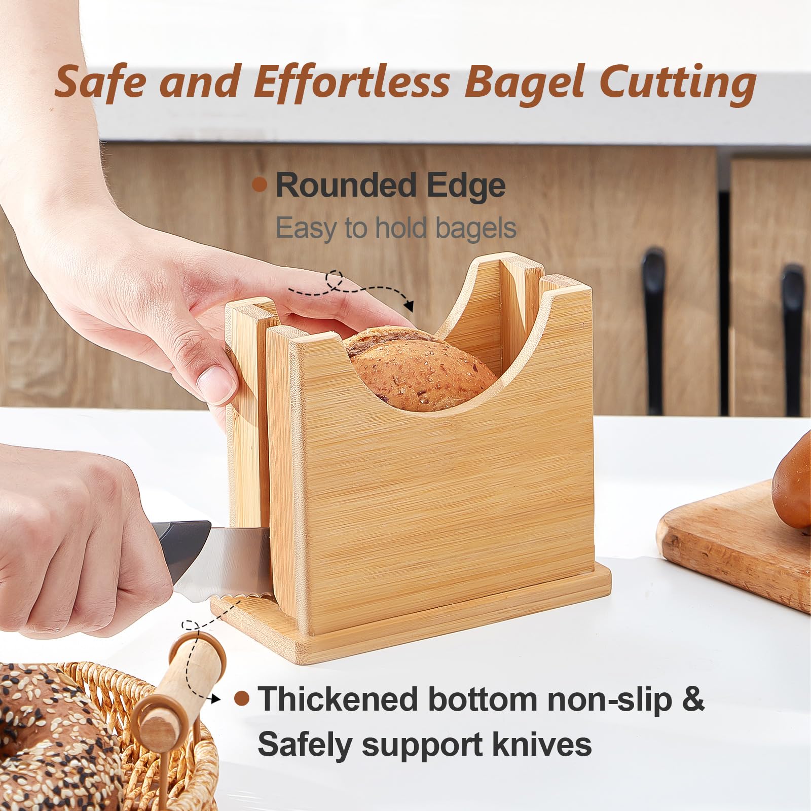 CoziCorner Precision Bagel Slicer: Effortlessly Slice and Enjoy Perfect Bagels Every Time