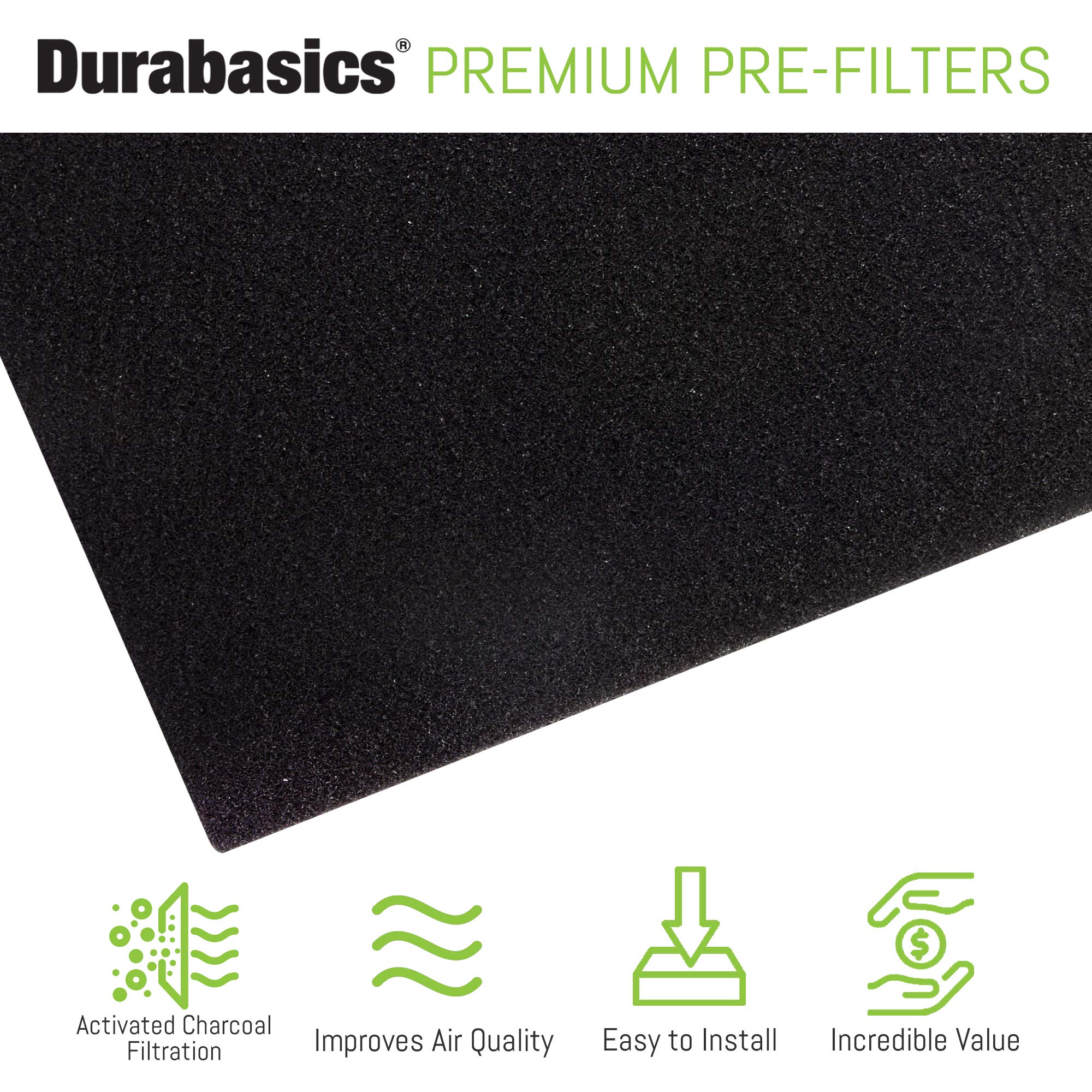 Durabasics Pre-Filters for Honeywell HPA300 Replacement Filters, Honeywell Prefilter A, Honeywell Filter A, Prefilter for Honeywell Air Purifier, Honeywell Pre Filter Replacement, HRF-AP1-4 Pack