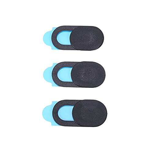 GIUIN 3pcs Plastic Camera Notebook PC PC Mobile Anti-Hacker Peeping Protection Privacy Cover Black