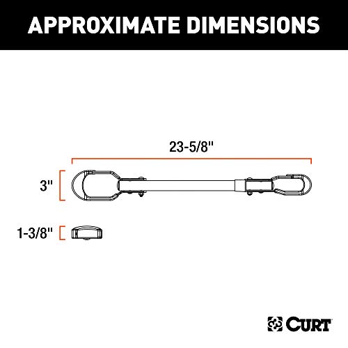 CURT 18016 Adjustable 22-1/2 to 31-Inch Bike Rack Adapter for Women's Bike, Angled Frame