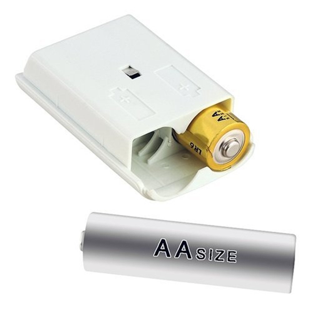 Yueton Pack of 2 Black and White Replacement AA Battery Case Back Cover Shell for Xbox 360 Controller