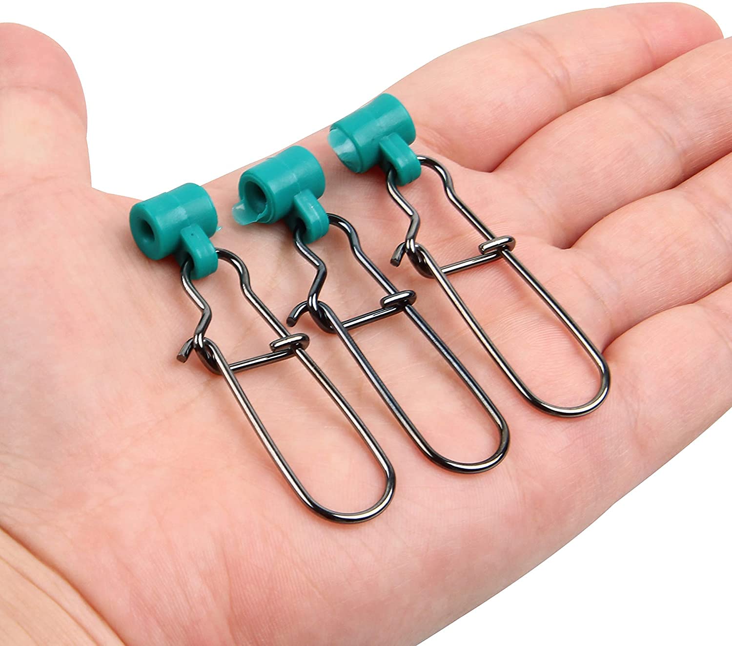 Fishing Line Sinker Slide with Duo Lock Snap - 36PCS Heavy Duty Swivels Fishing Sinker Sliders for Braided Line Connectors Fishing Tackles