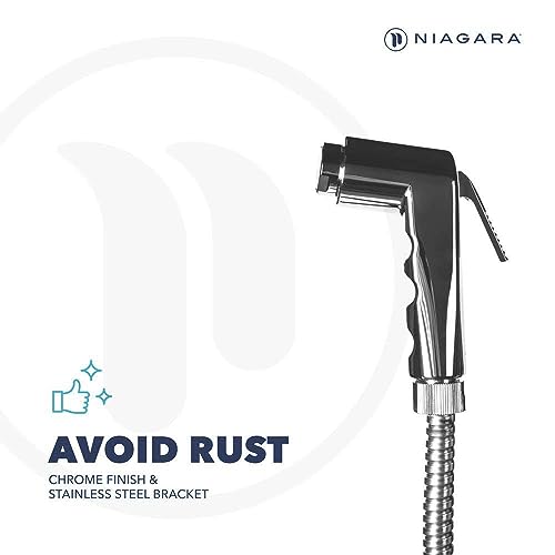 Niagara Luxury Handheld Bidet Sprayer β Adjustable Water Pressure for New and Existing Toilets, Mounted to Wall or Toilet, Cloth Diapers and for Bathing Pets