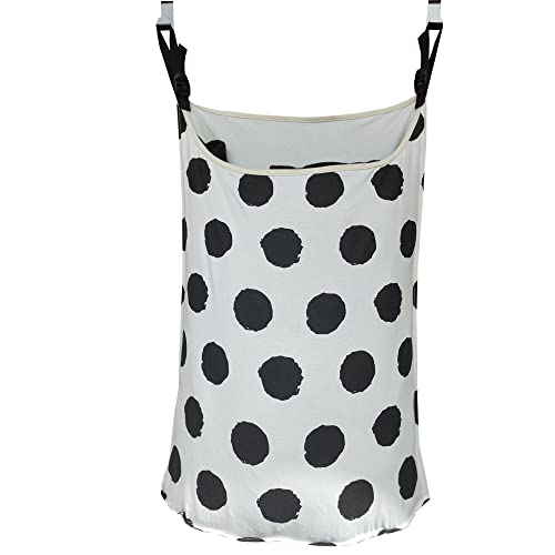 HDHYK Adjustable Space Saving Door Hanging Laundry Hamper Bag Dorm Laundry Bag,Wide Open Top Over The Door Laundry Hamper with Free Hanging Hooks