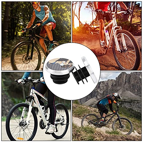 DAUERHAFT Bike Handlebar End Plugs, Easy to Install and Remove Exquisite Workmanship Handle Bar Plugs 0.6-0.8in with Unique Pattern for Mountain Bike for Road