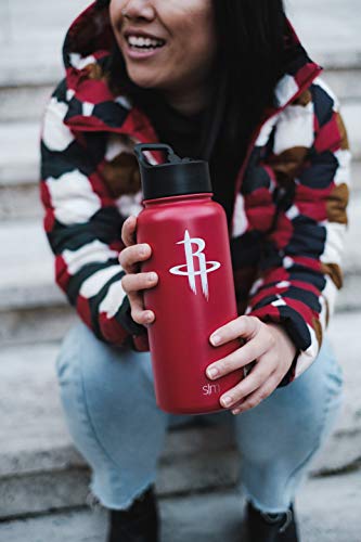 Simple Modern Officially Licensed NBA Phoenix Suns Water Bottle with Straw Lid | Vacuum Insulated Stainless Steel 32oz Thermos | Summit Collection | Phoenix Suns