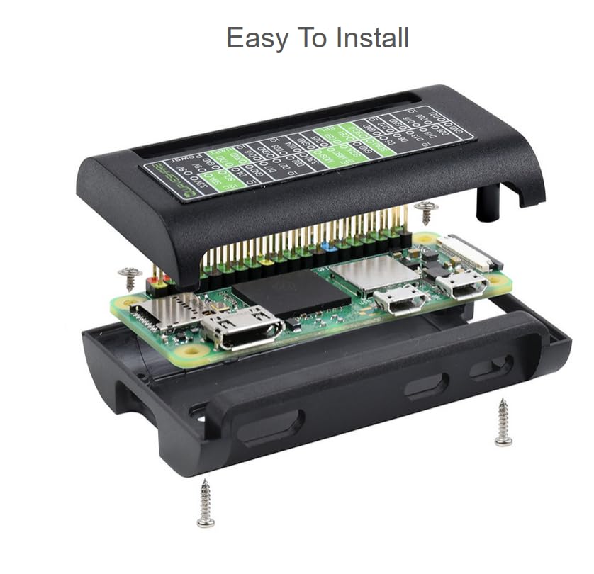 Pi Zero Case, ABS Protection Case for Raspberry Pi Zero 2 W/Pi 2 WH/Pi Zero W/Pi Zero WH