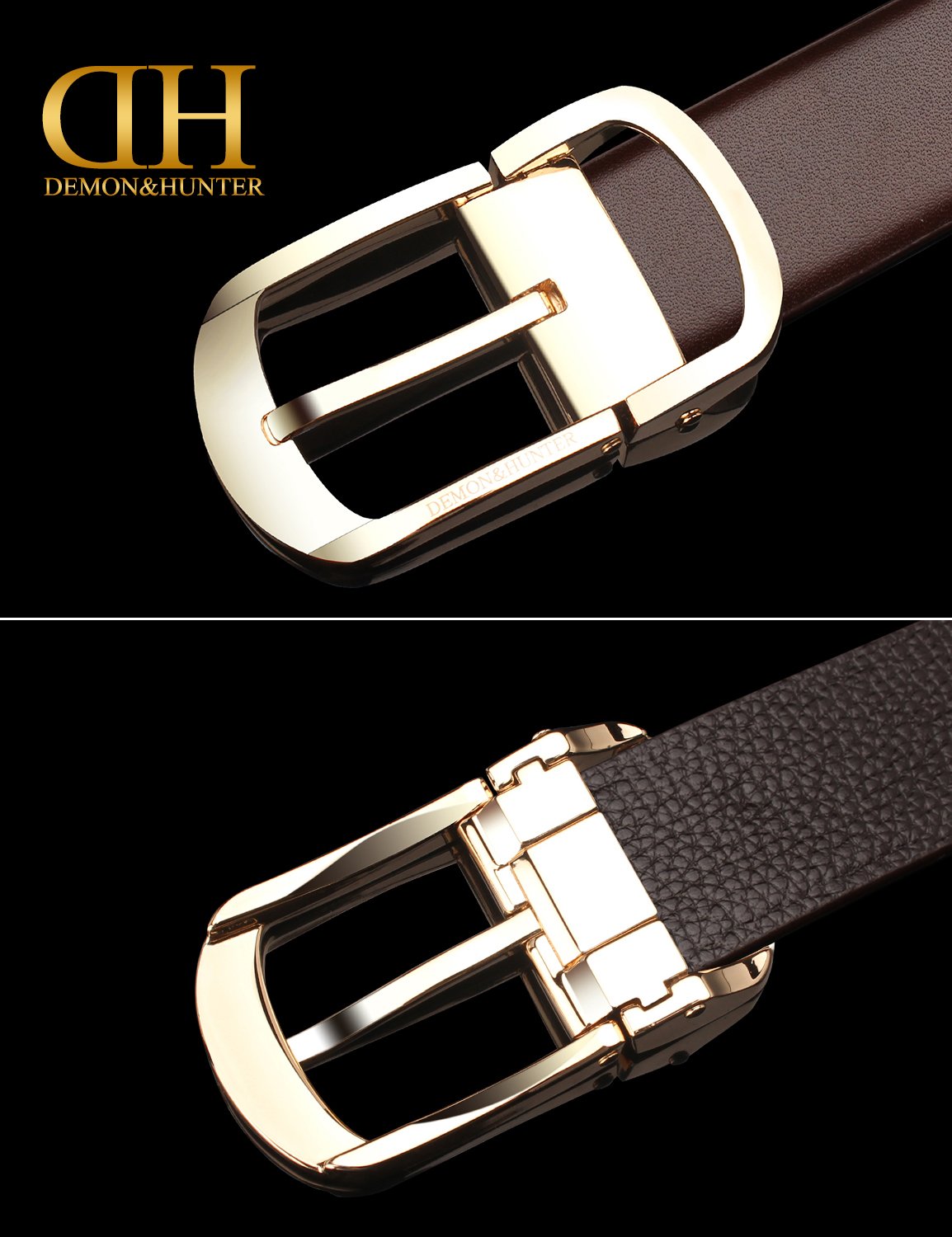 Demon&Hunter PBL Series Men's Pin Buckle Belt H00507(110CM)