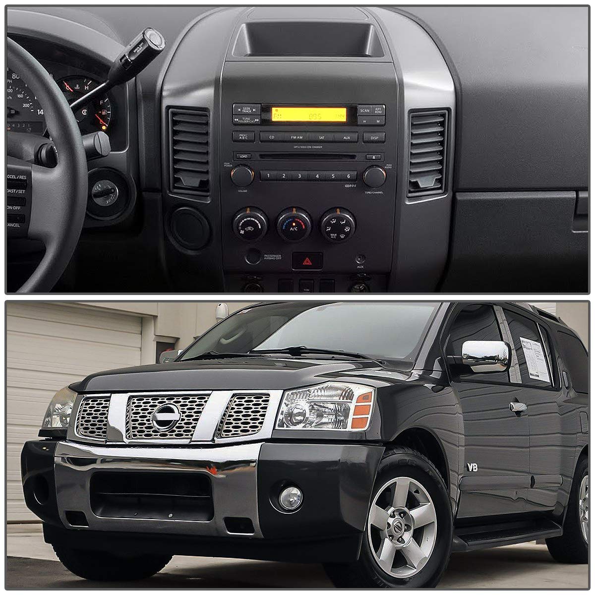 DNA Motoring ZTL-Y-0147 Center Dash Audio A/C Vent Surround Bezel Instrument Panel Bezel Cover Lid