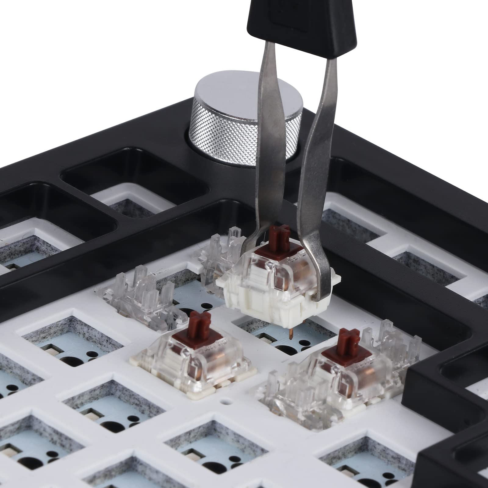 EPOMAKER Next time Skyline Gasket-mounted 75% Hot Swappable Wired Gaming Keyboard DIY Kit with RGB Backlight, Rotary Knob, Compatible with 3Pin 5Pin Gateron/Cherry/Kailh/Otemu Switch (White)