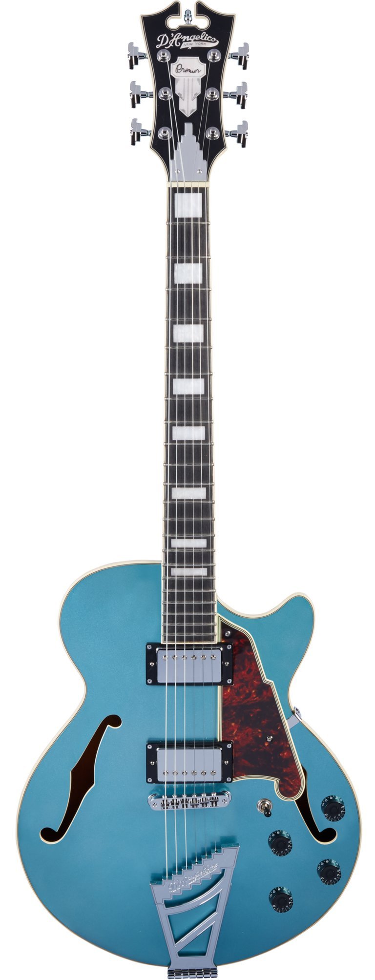 D'Angelico Premier SS Semi-Hollow Electric Guitar w/ Stairstep Tailpiece - Ocean Turquoise