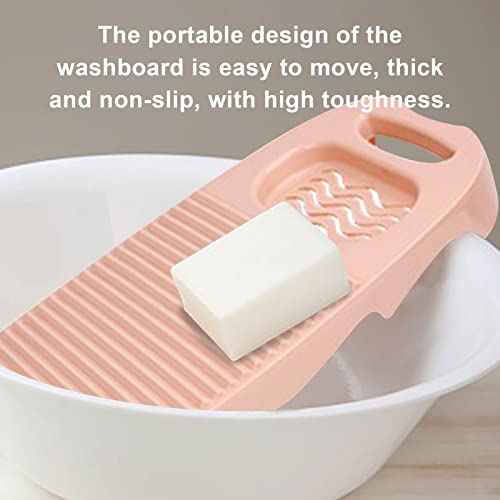 Jocyshop Plastic Washboard Laundry Board, Household Hand Washing Board for Laundry, Washboard for Hand Washing Clothes, Washboard for Laundry, Pink, 17.7 x 7.8 inches