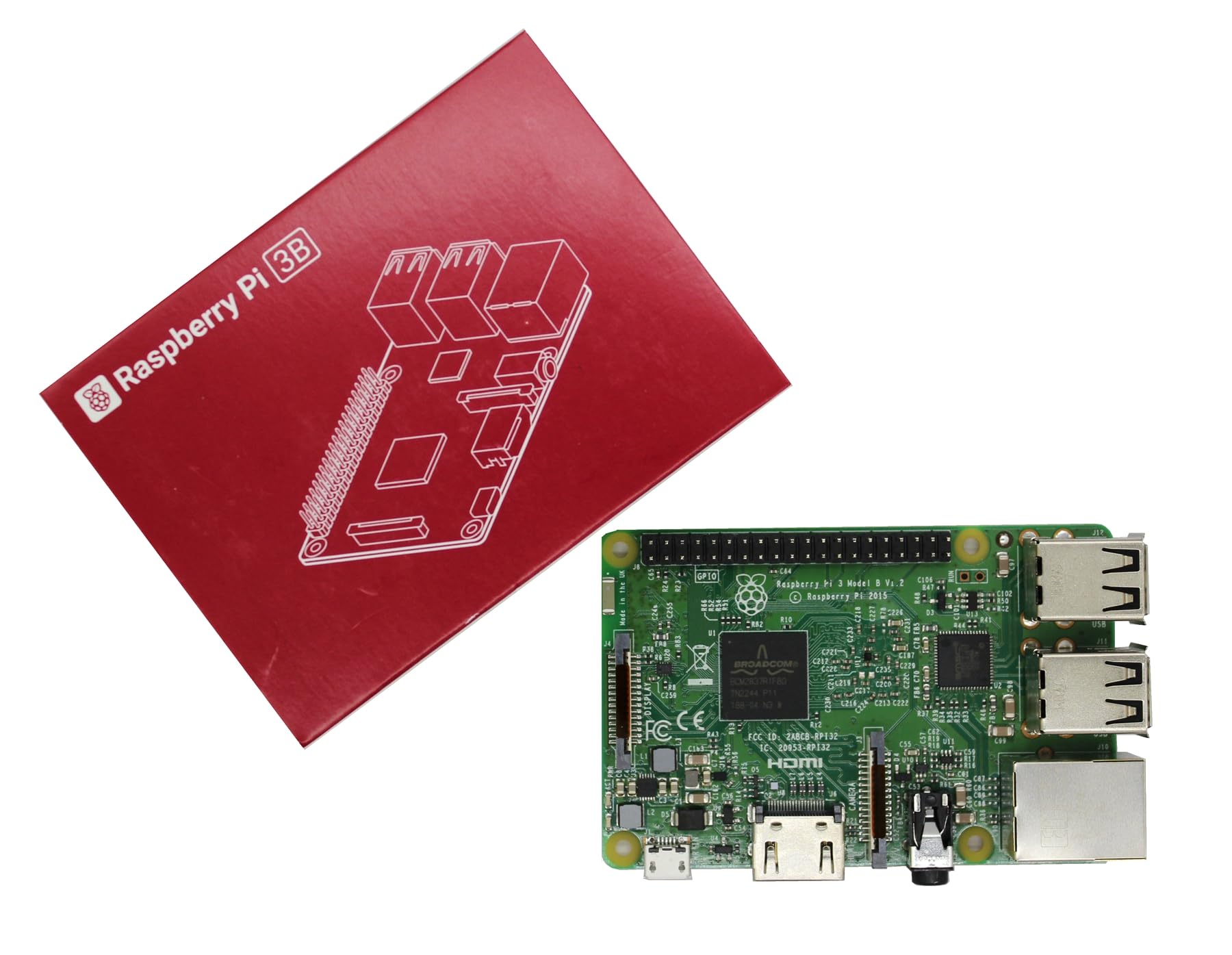 DIGISHUO Raspberry Pi 3 Model B Board 1G Ram 400MHz Wireless LAN and Bluetooth 3B+ Version (Raspberry Pi 3B Module)