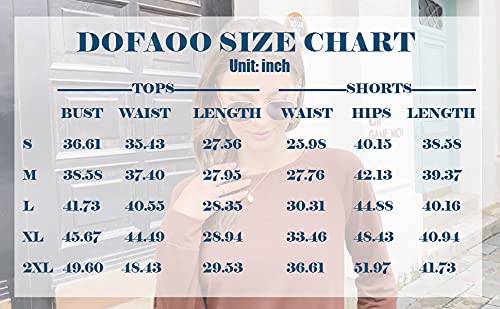 Dofaoo Two Piece Outfits for Women Long Sleeve Crew Neck Sweatsuits Sets with Pockets