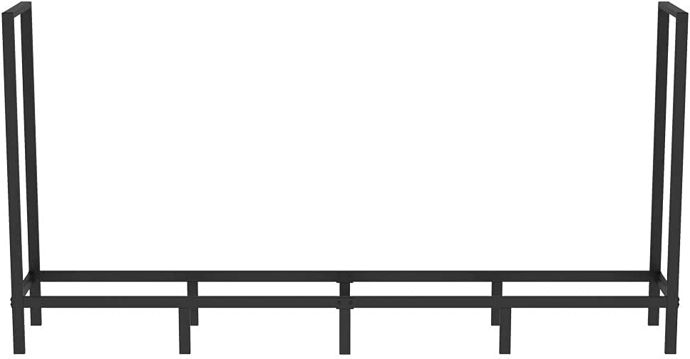 FOYUEE Firewood Rack Outdoor 8Ft Log Holder For Fireplace Indoor Fire Wood Storage Holding Stand Heavy Duty